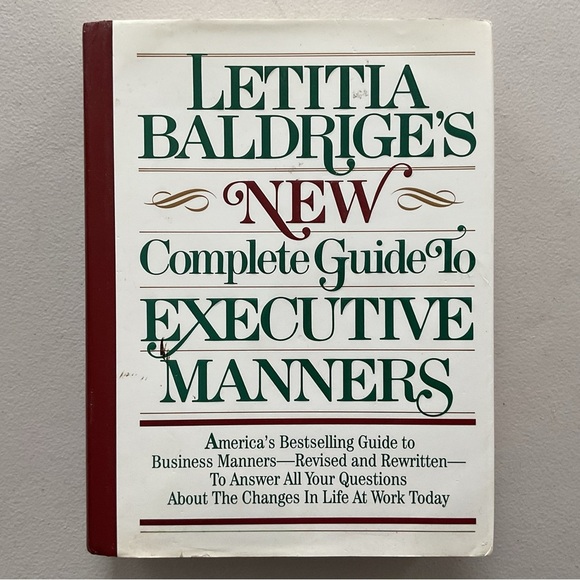 Vintage | Other | Complete Guide To Executive Manners By Letitia ...